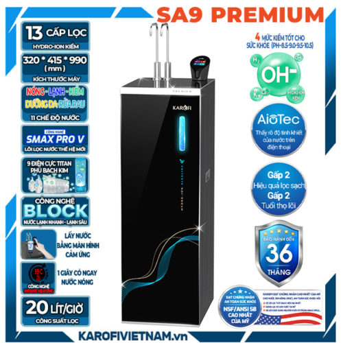 Máy Lọc Nước Nóng Lạnh Hydro-ion Kiềm Karofi SA9 PREMIUM - Giá Tốt Nhất ...